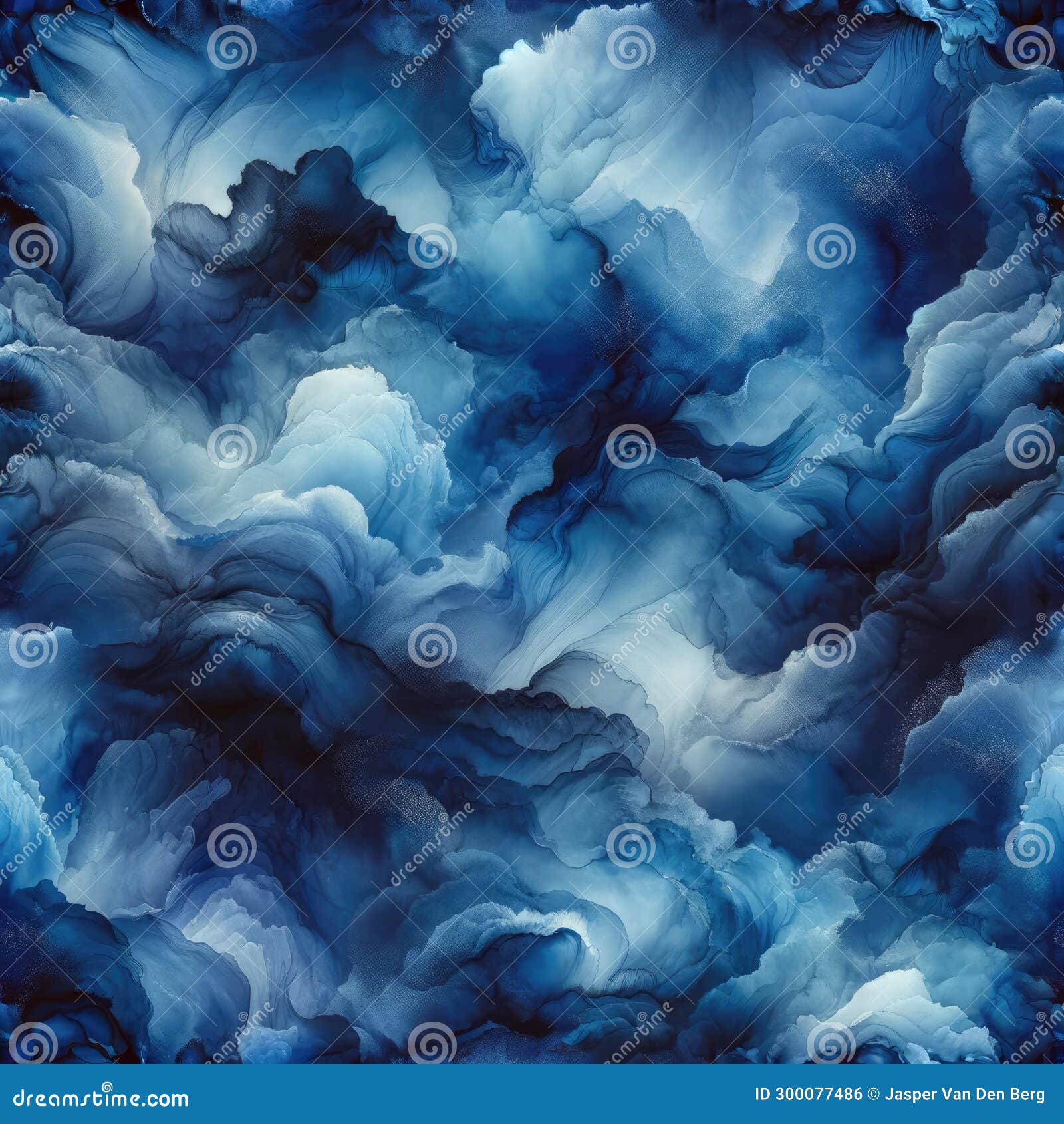 Abstract Blue Clouds Texture Background, AI Generated Stock ...