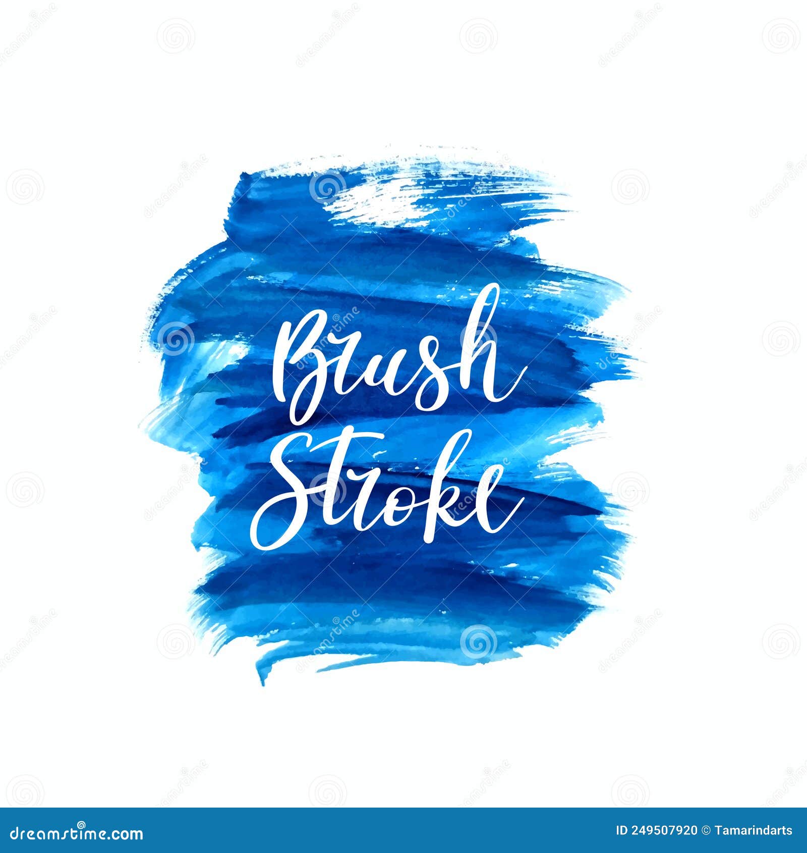 Abstract Blue Color Brush Stroke Design Background Stock Vector ...