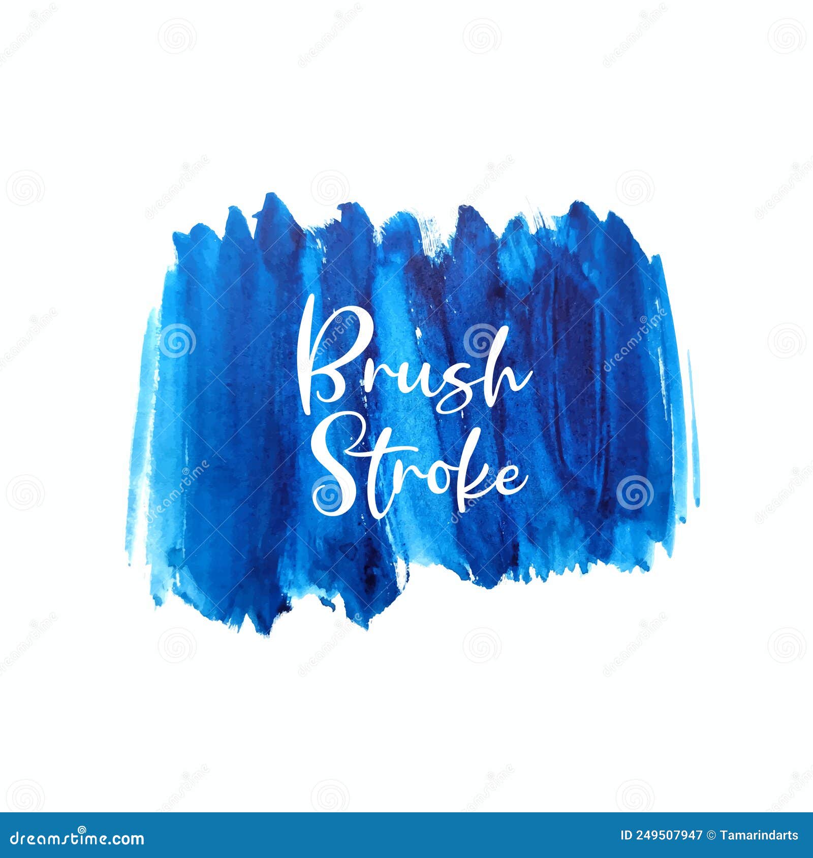 Abstract Blue Color Brush Stroke Design Background Stock Vector ...
