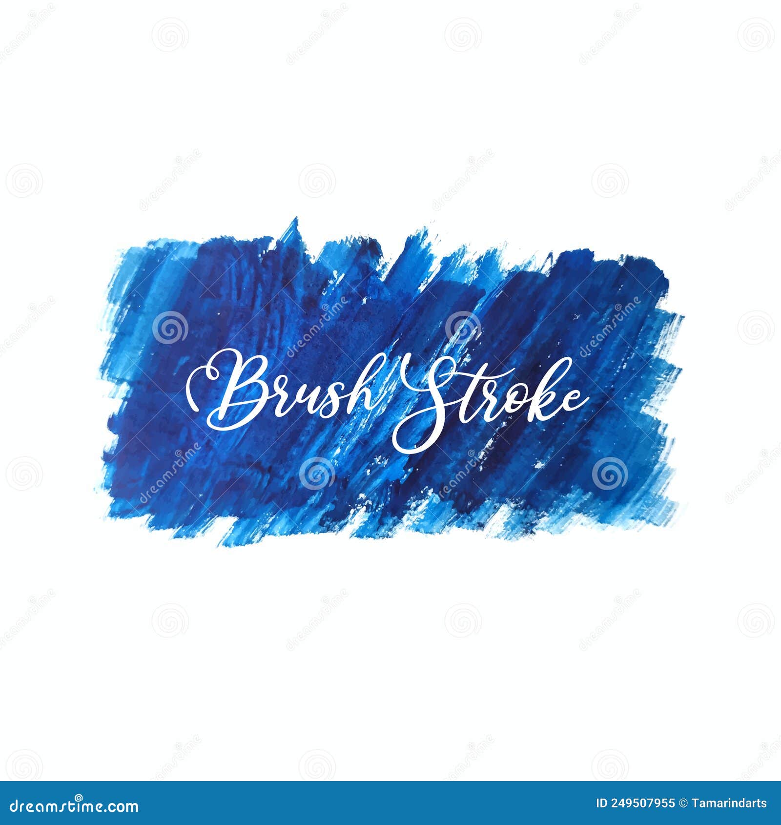 Abstract Blue Color Brush Stroke Design Background Stock Vector ...