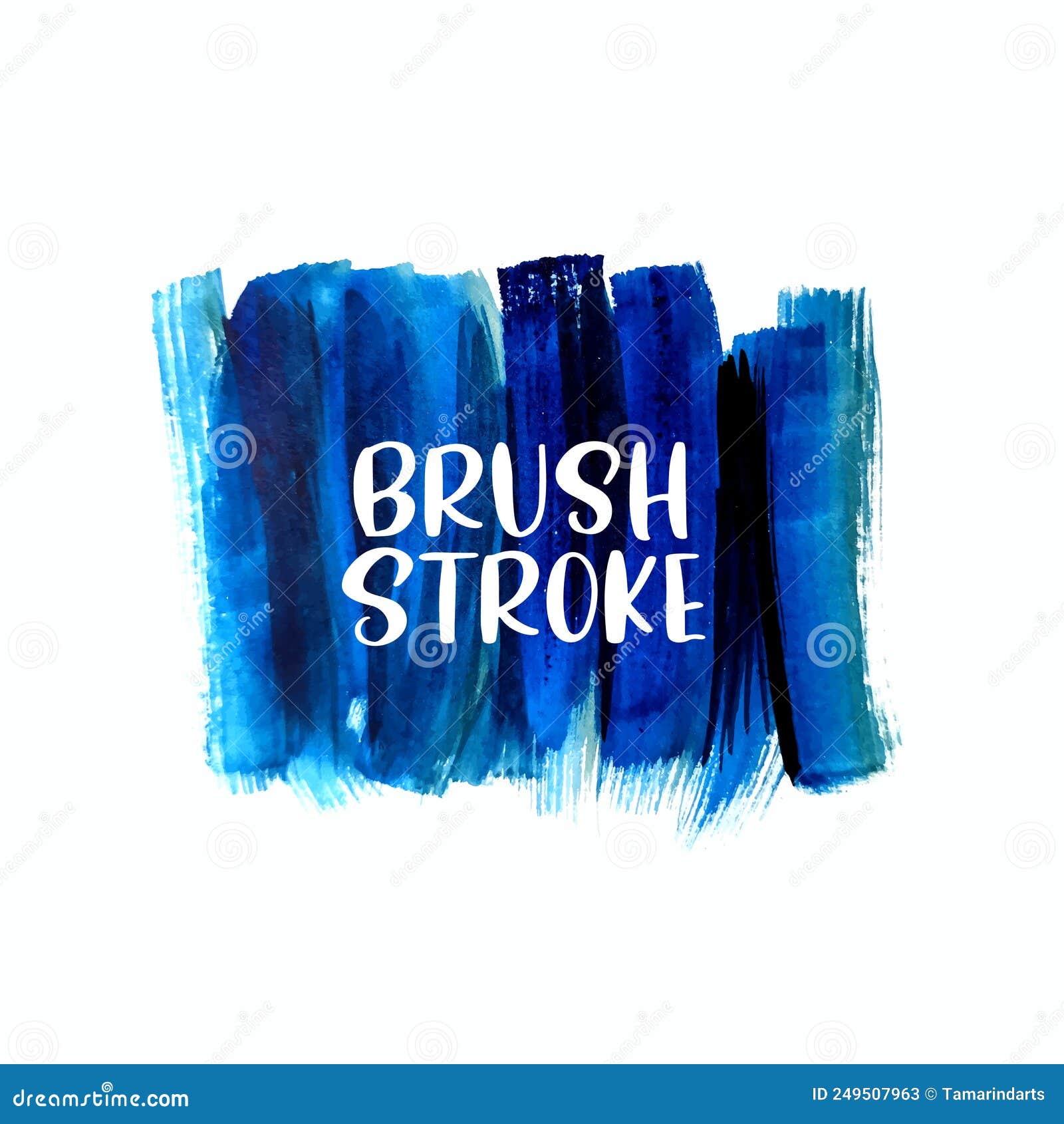 Abstract Blue Color Brush Stroke Design Background Stock Vector ...
