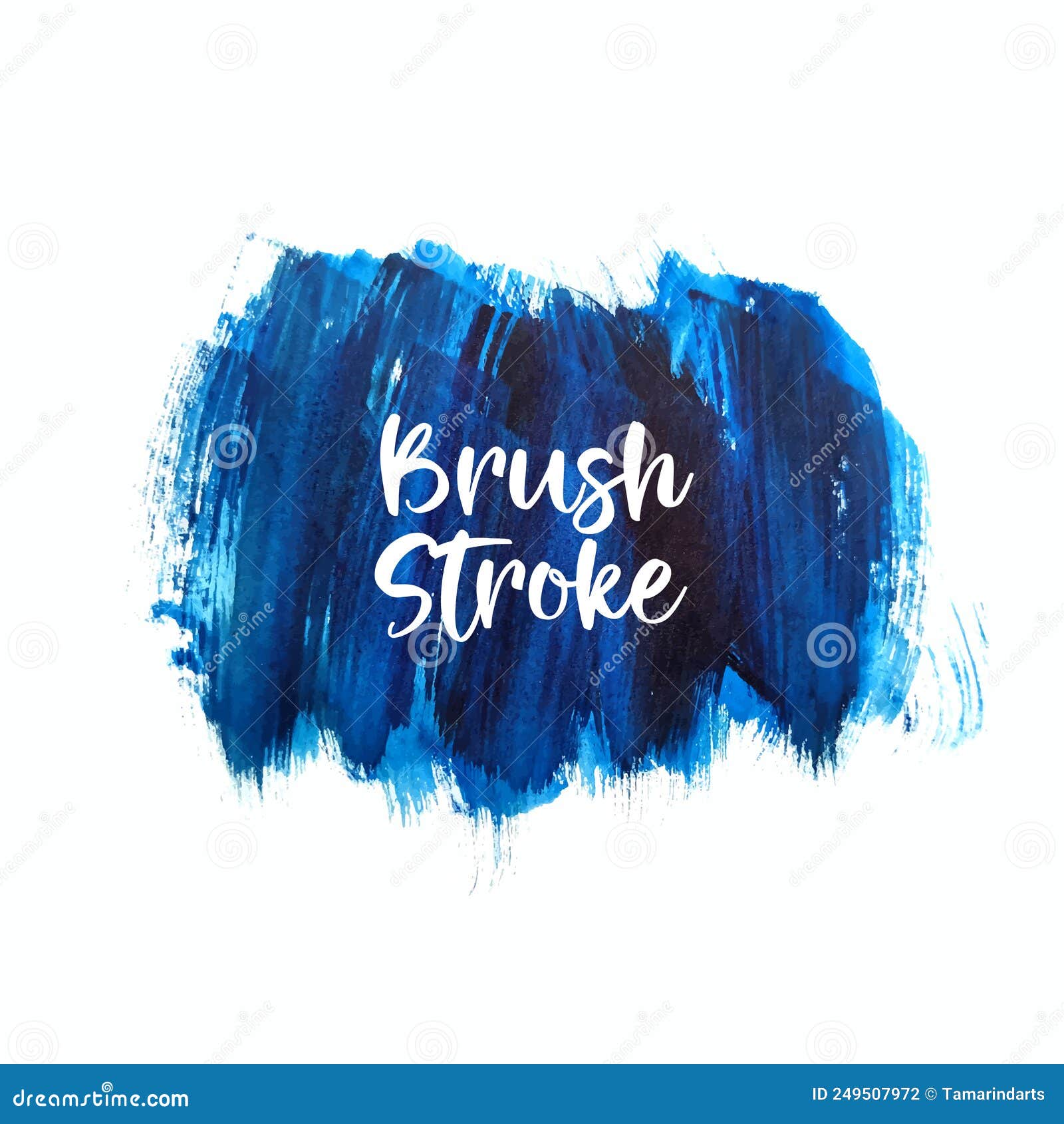 Abstract Blue Color Brush Stroke Design Background Stock Vector ...