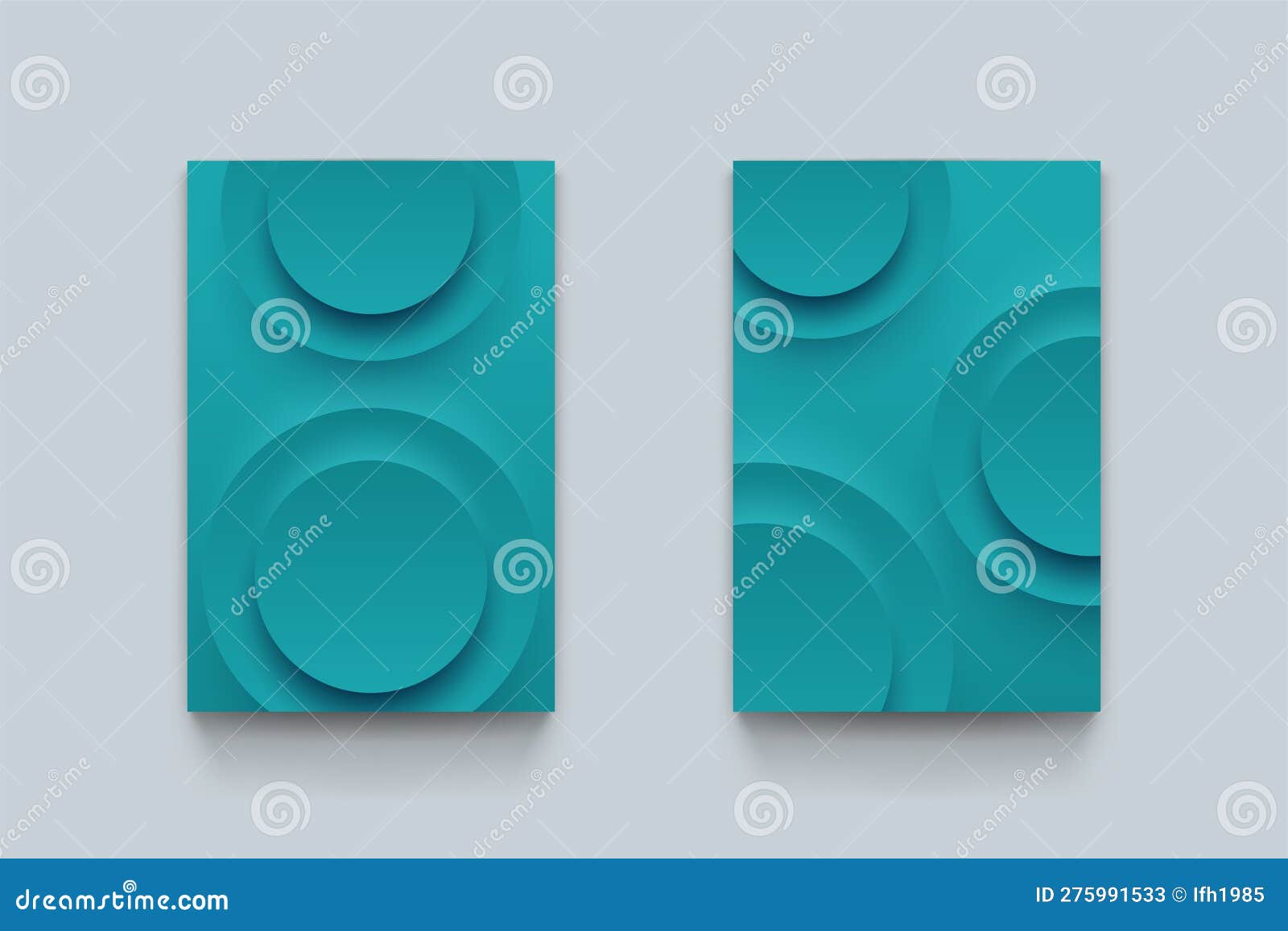 Abstract Blue Color Circle Boards with Shadow Stock Vector ...