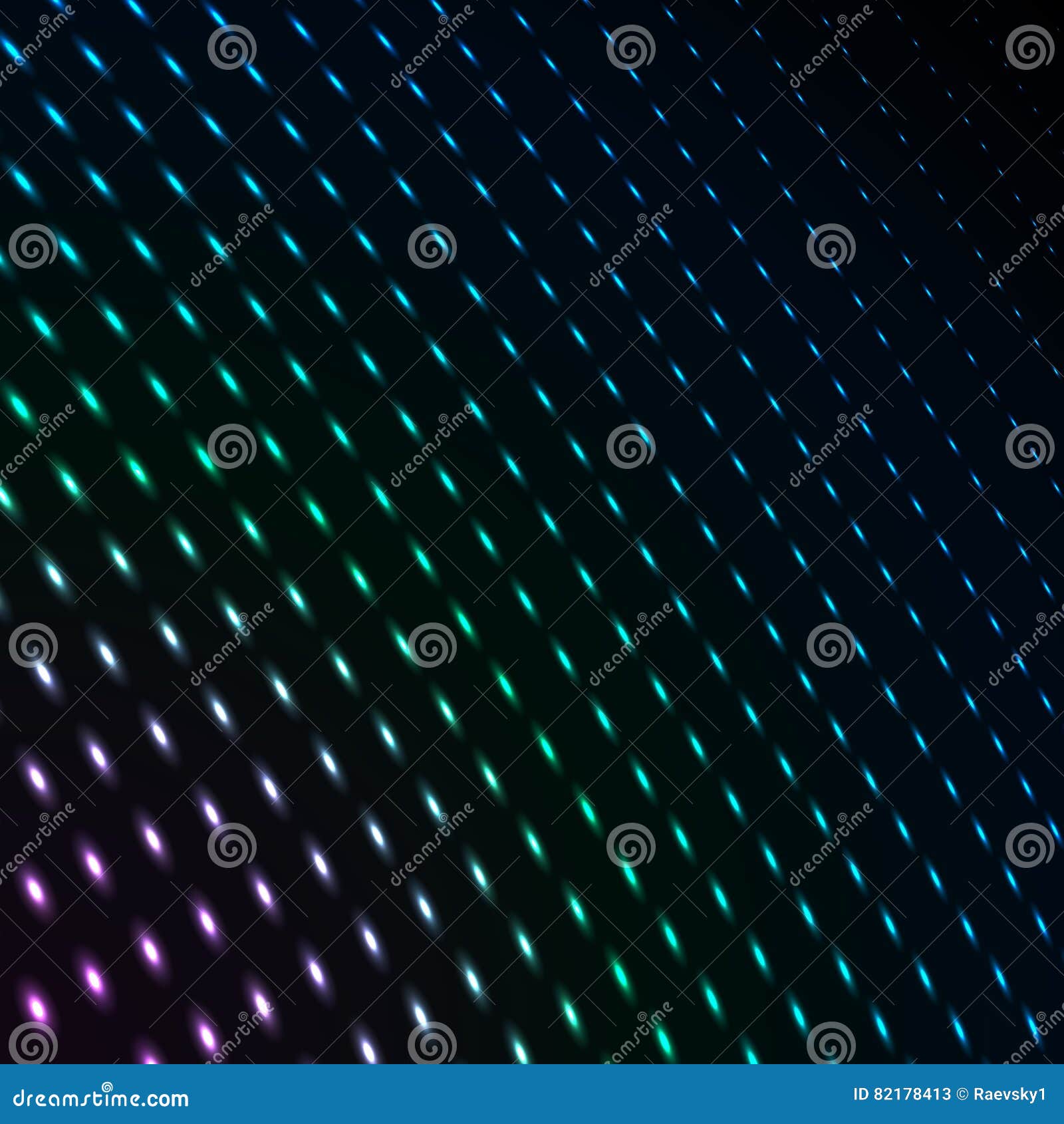 Abstract Blue Color Neon Dots, Dotted Technology Background. Glowing ...