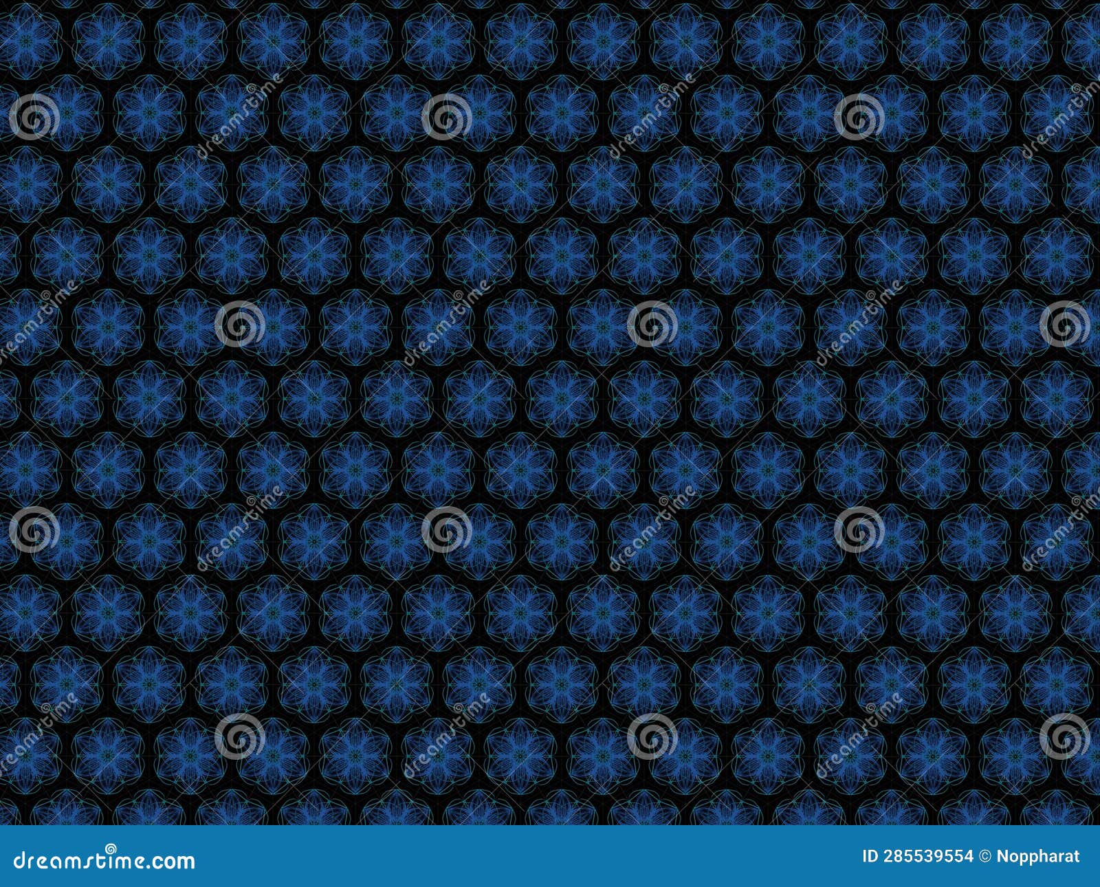Abstract Blue Color Pattern on Black Background Stock Illustration ...