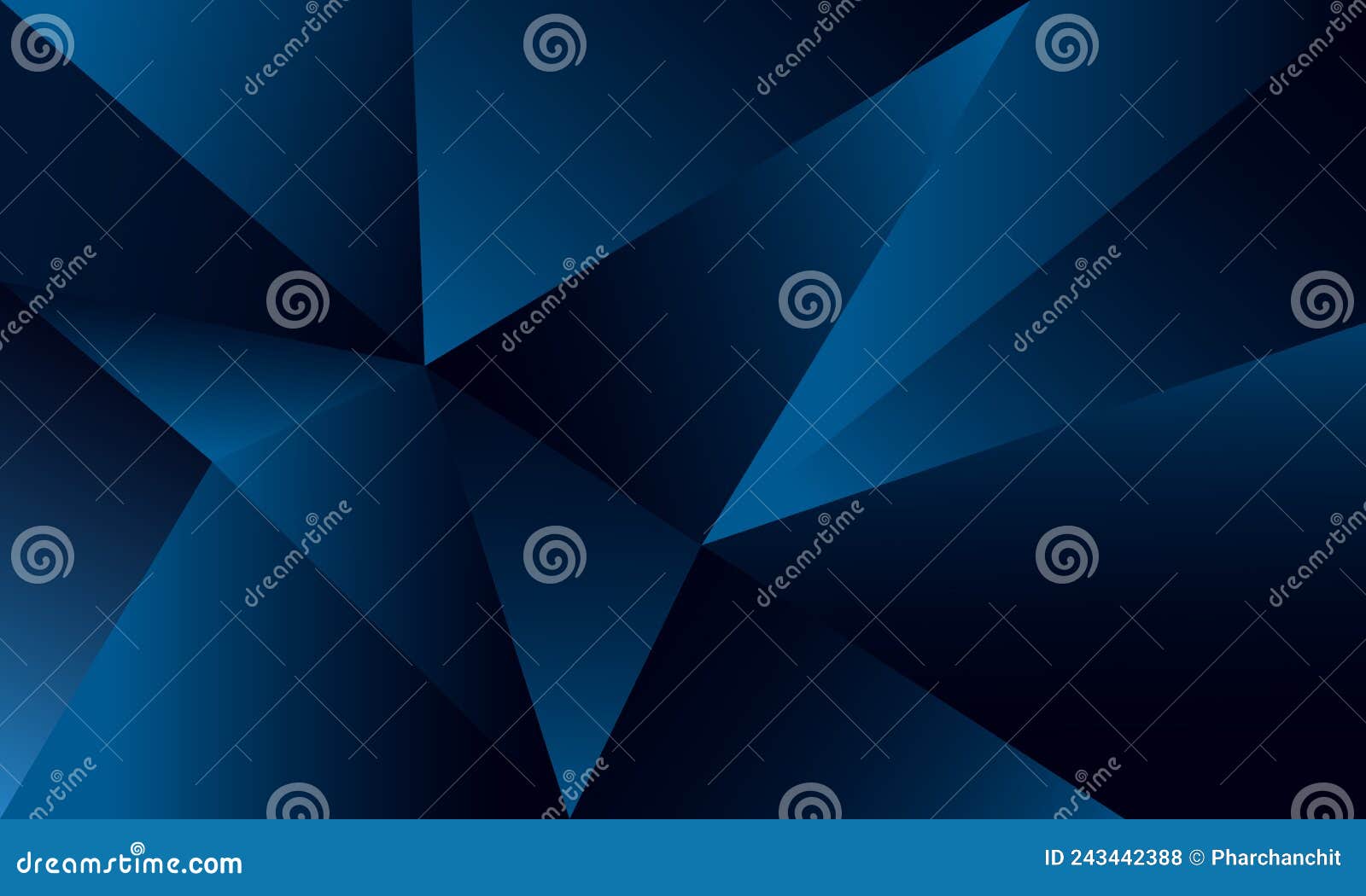 Abstract Blue Color Polygon Triangles Shape Background. Glowing Stock ...