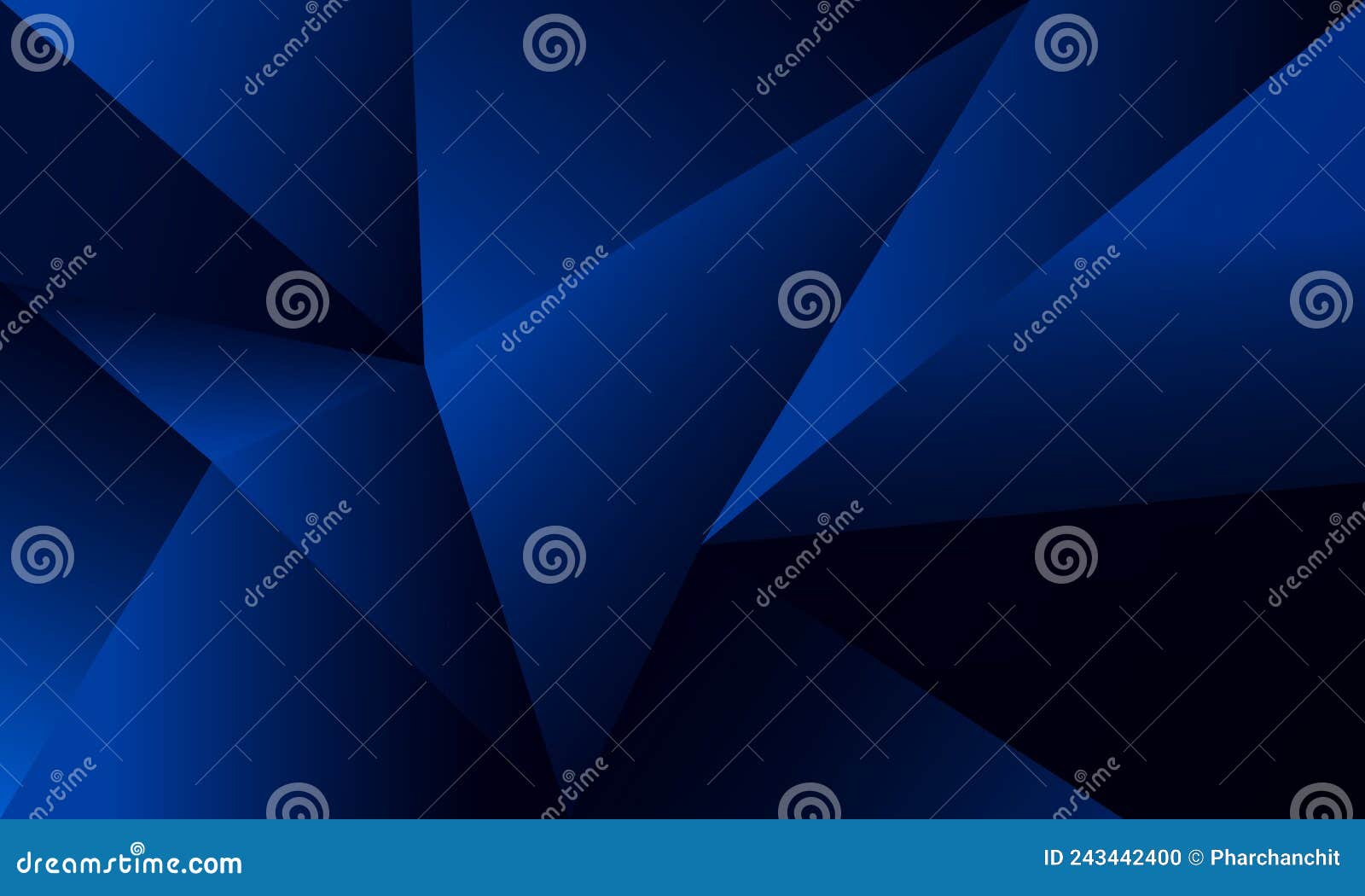 Abstract Blue Color Polygon Triangles Shape Background. Glowing Stock ...