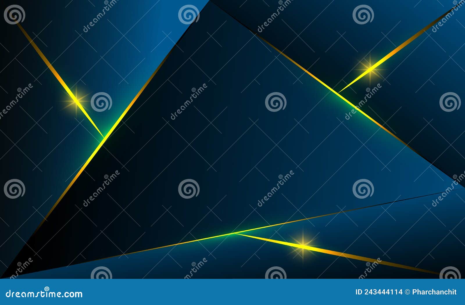 Abstract Blue Color Polygon Triangles Shape Background. Glowing Stock ...