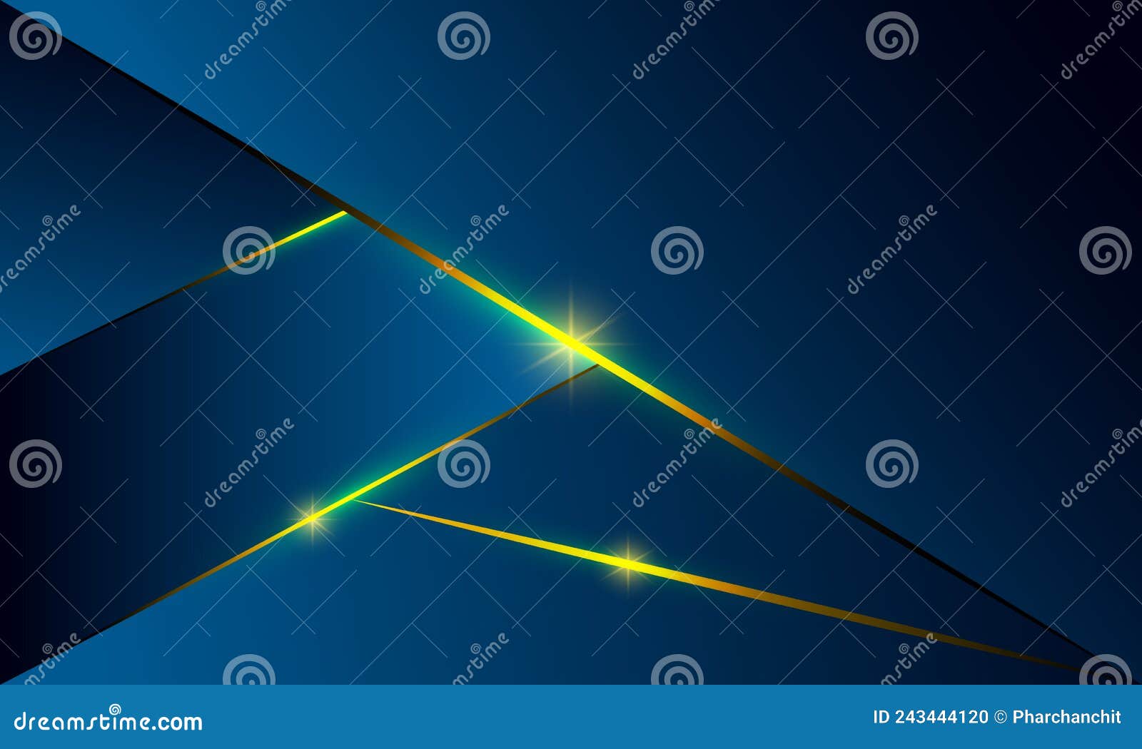Abstract Blue Color Polygon Triangles Shape Background. Glowing Stock ...