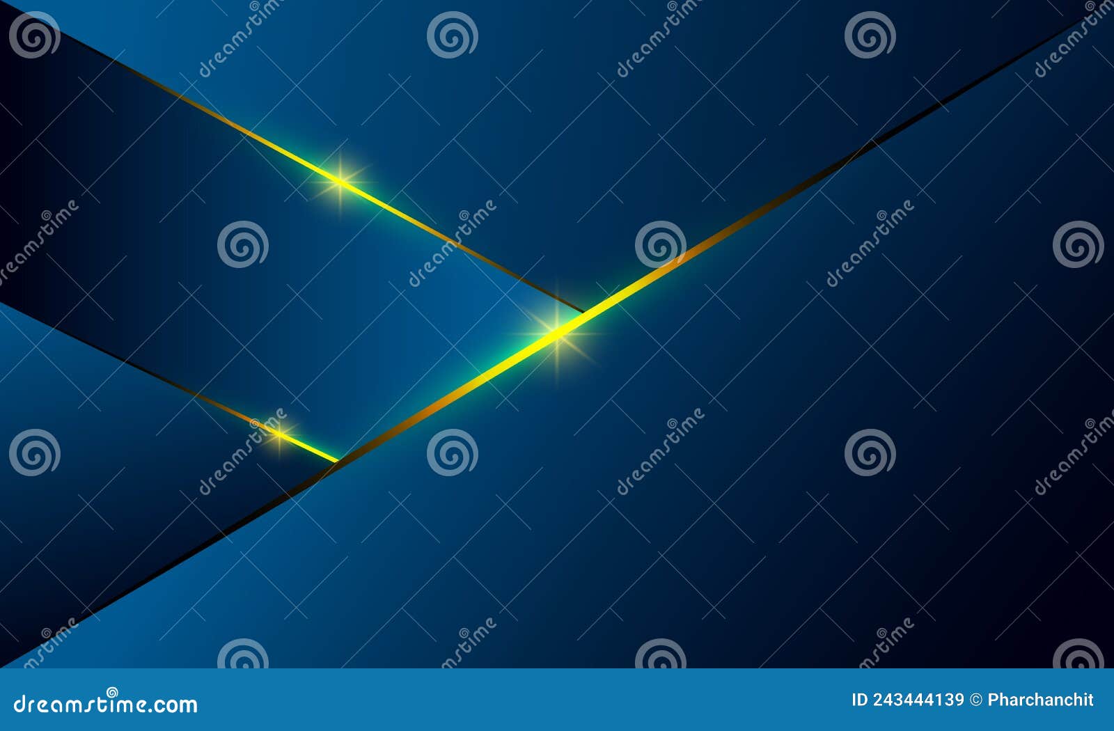 Abstract Blue Color Polygon Triangles Shape Background. Glowing Stock ...
