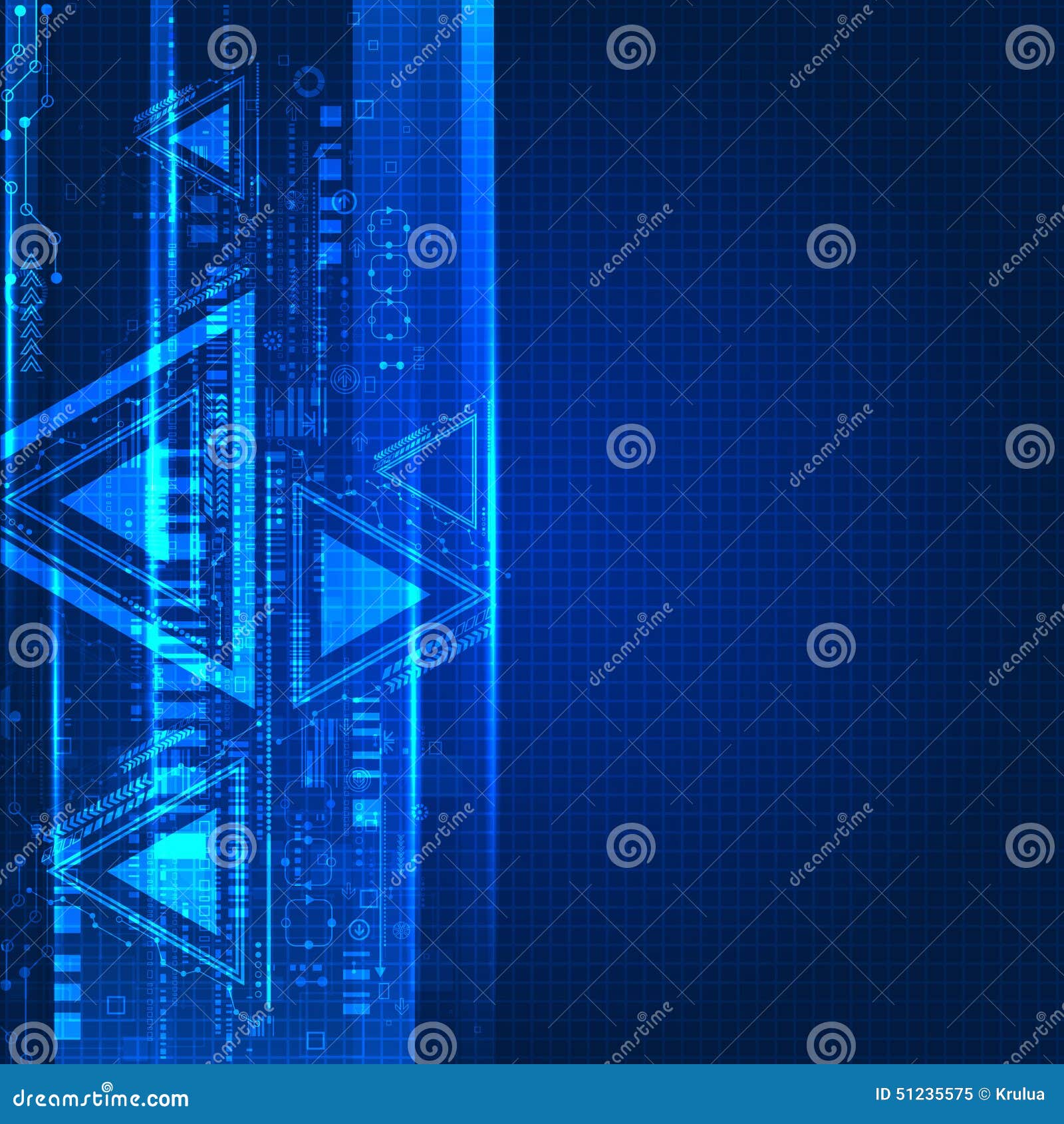 Abstract Blue Color Technological Background. Stock Vector ...