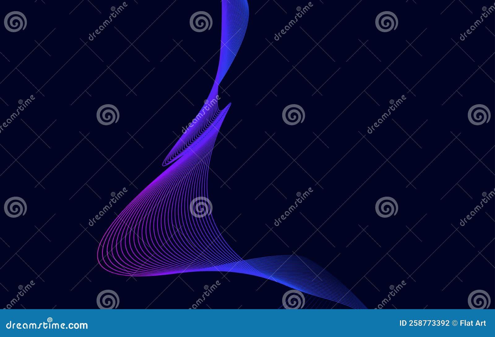 Abstract Blue Color Technology Line Wave Background Stock Vector ...
