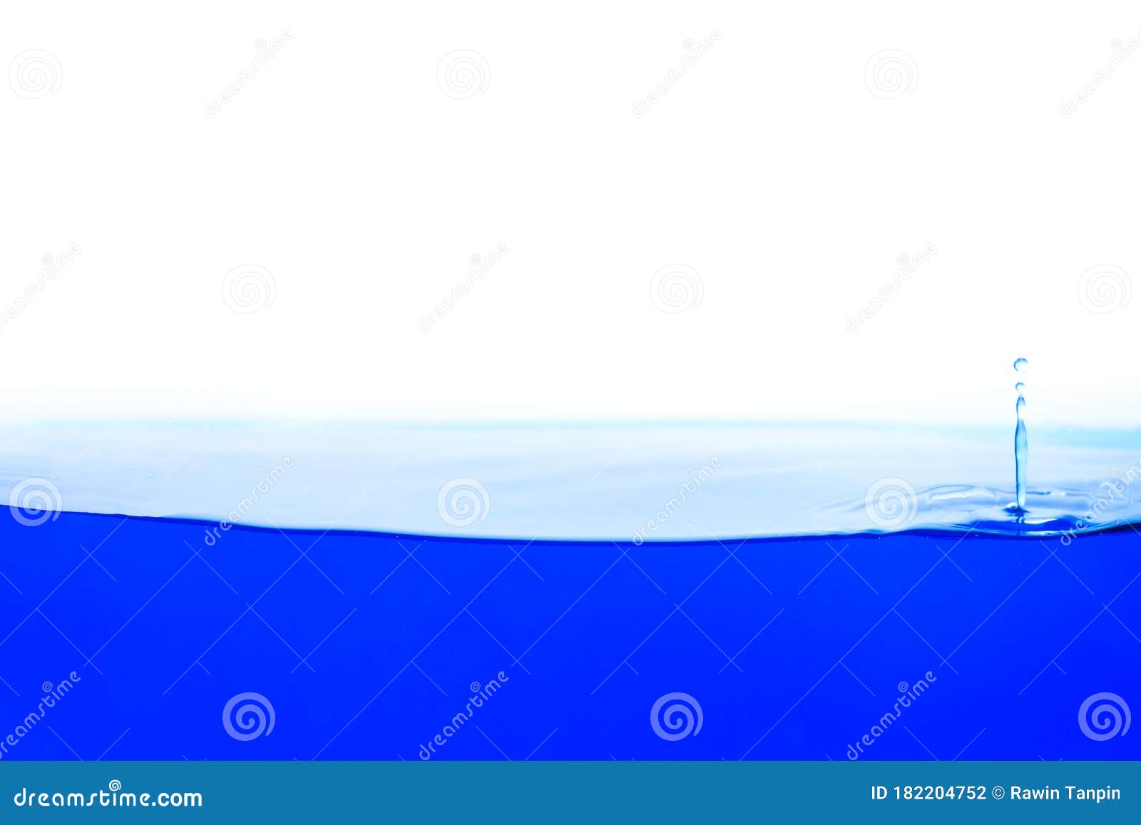 Abstract Blue Color Water Splashing Isolated on White Background Stock ...