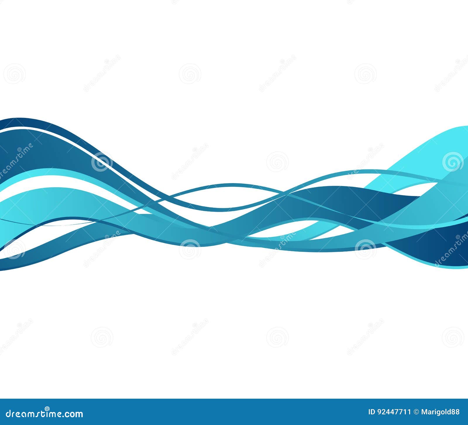 Abstract Blue Color Wave Design Element. Stock Vector - Illustration of ...