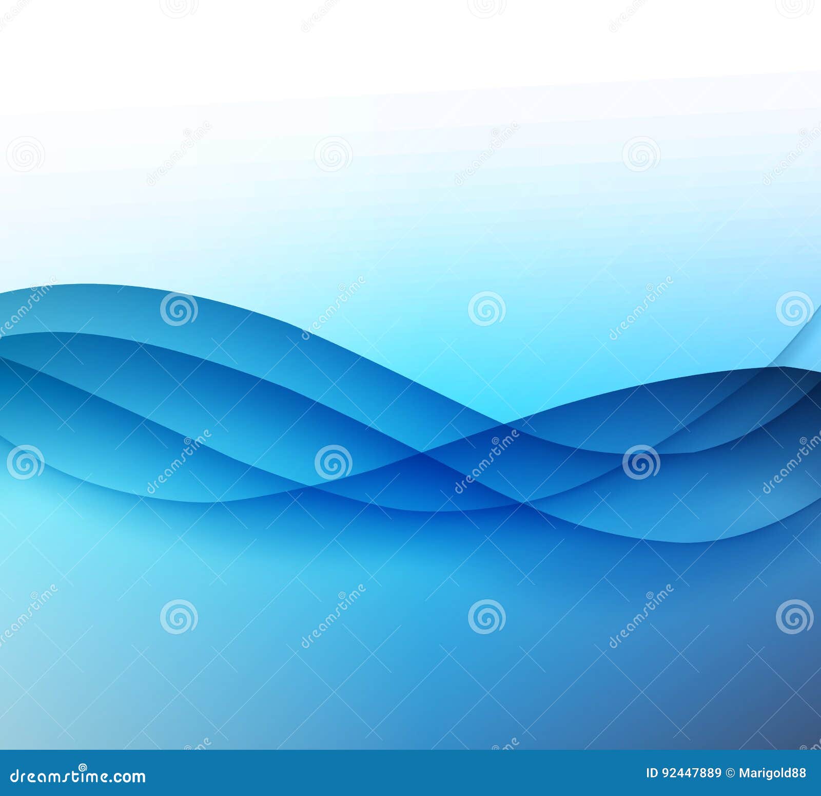 Abstract Blue Color Wave Design Element. Stock Vector - Illustration of ...