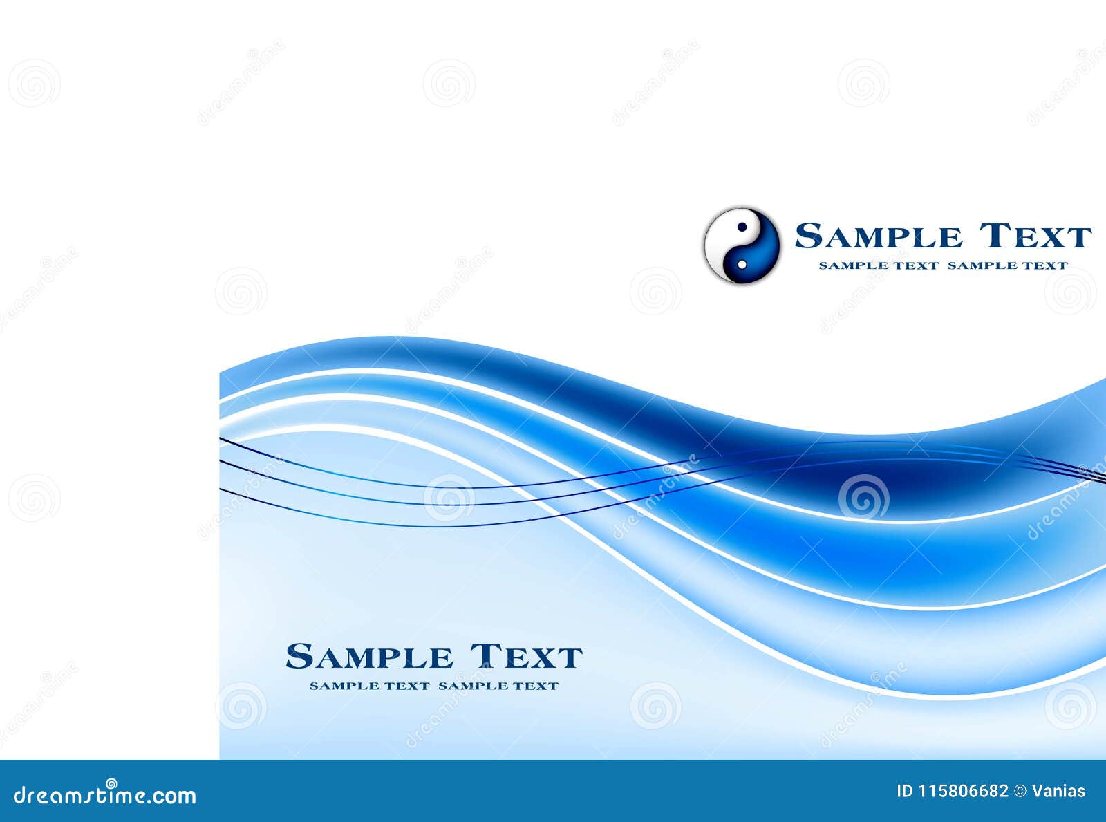 Abstract Blue Color Wave Design Element Background Stock Vector ...