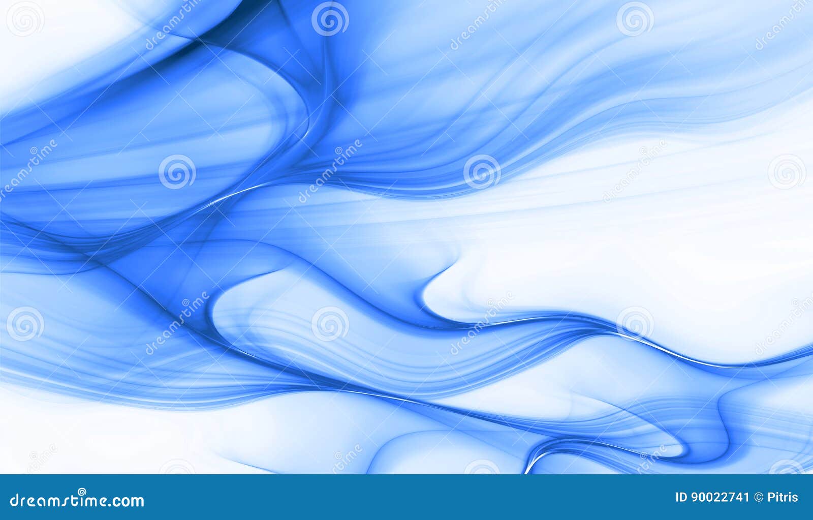 Abstract Blue Color Wavy Background Stock Illustration - Illustration ...