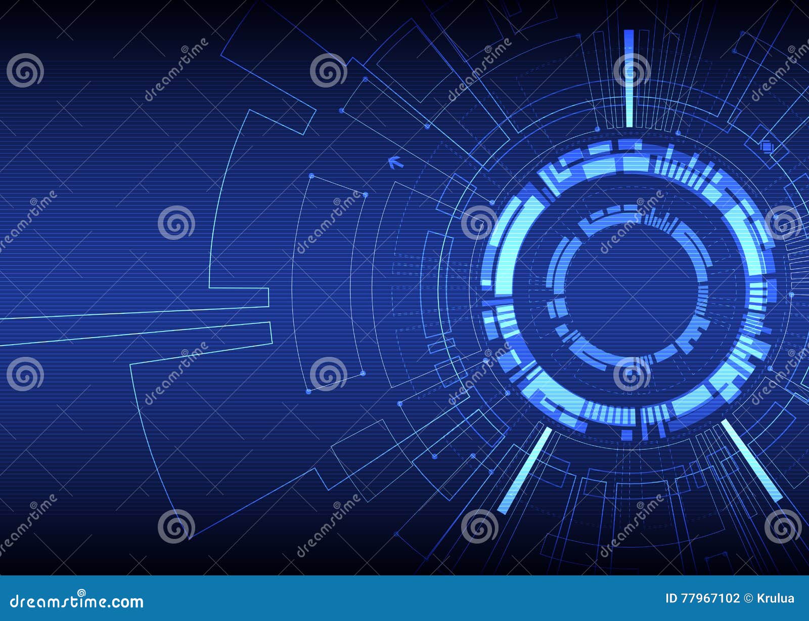 Abstract Blue Colored Technological Background with Various Tec Stock ...