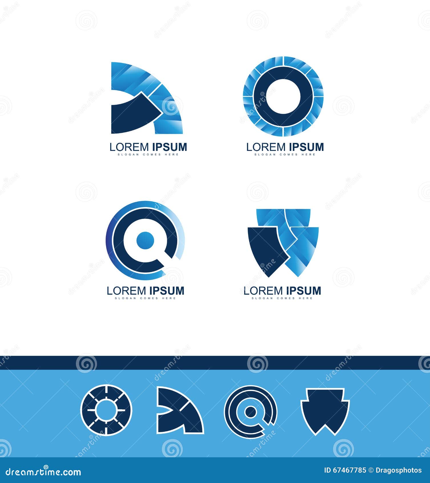 Abstract Blue Company Logo Icon Stock Vector - Illustration of sign ...