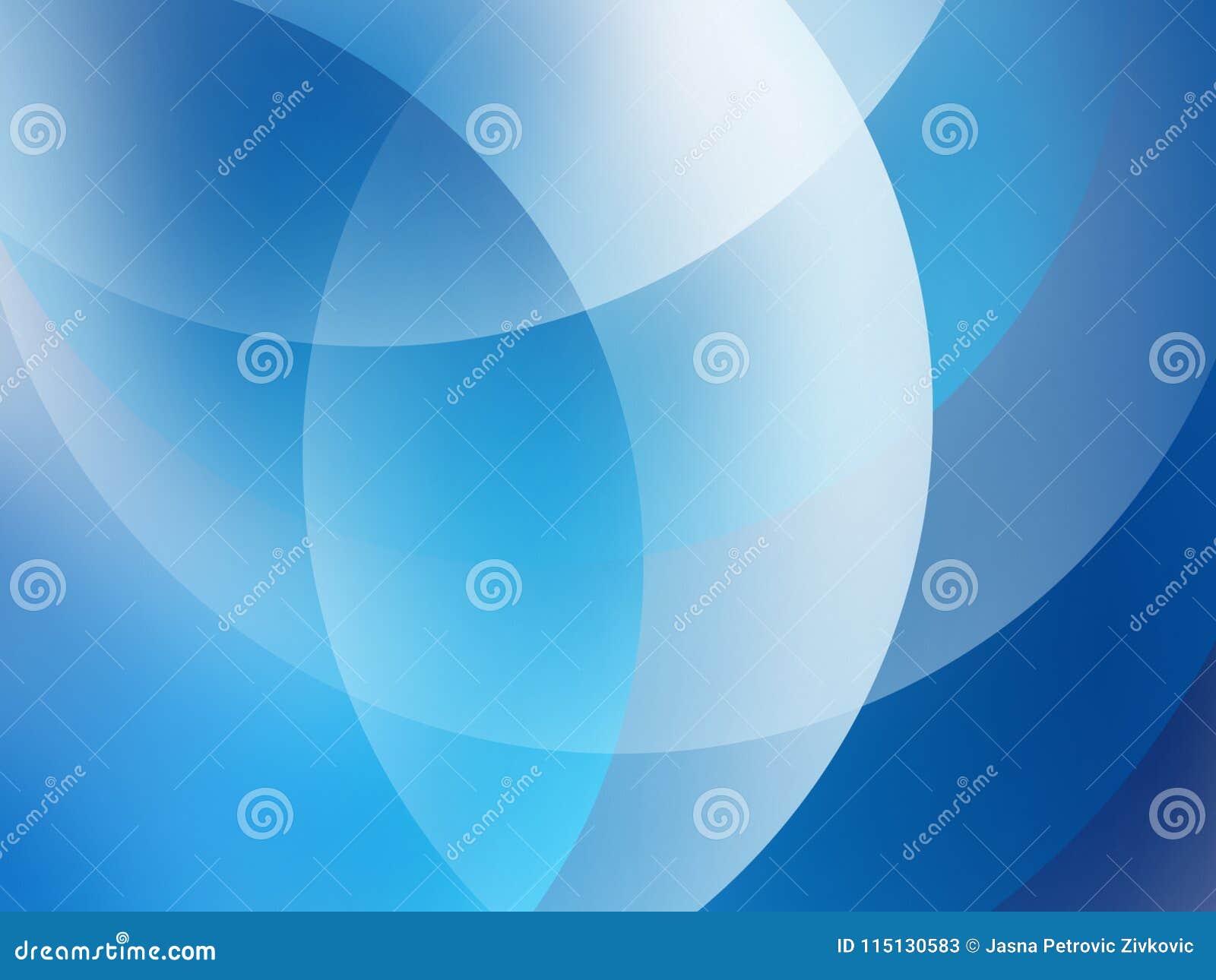 Abstract Blue Composition with Lines and Curves Stock Illustration ...