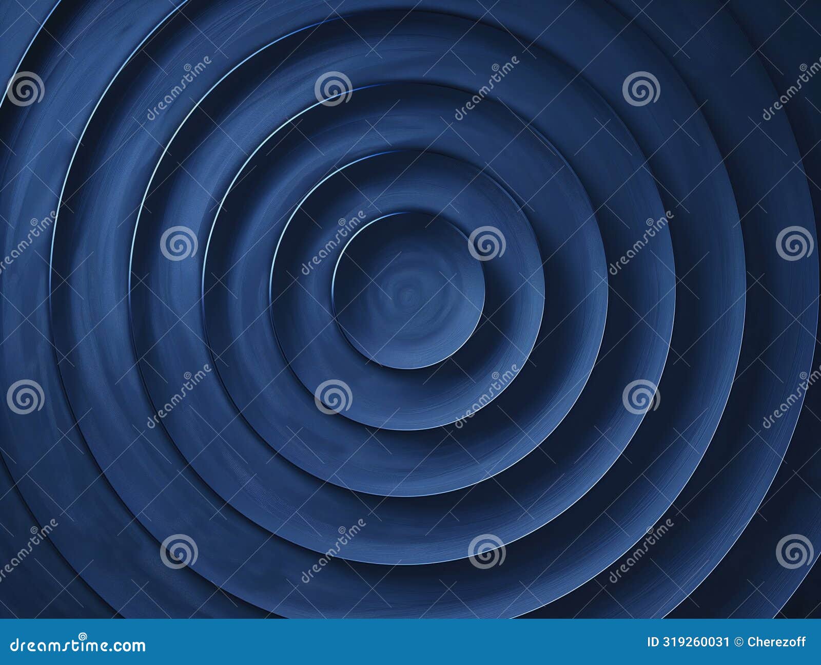 Abstract Blue Concentric Circles Background Stock Image - Image of ...