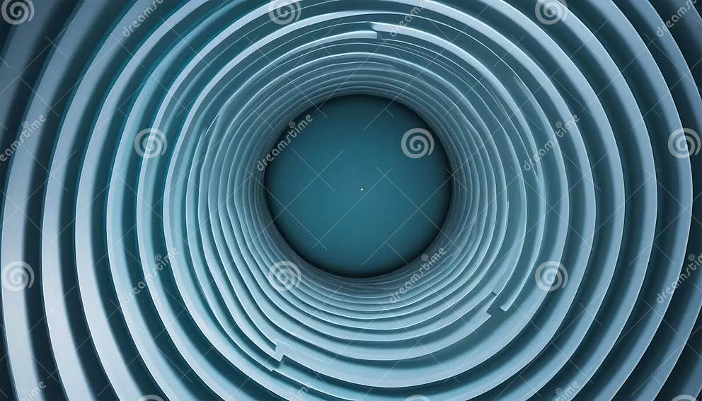 Abstract Blue Concentric Circles: Modern Architecture and Design ...