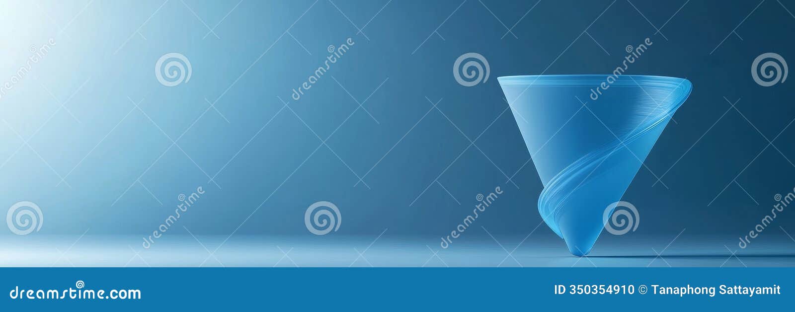 Abstract Blue Cone Design Flow Movement Process Transition and ...