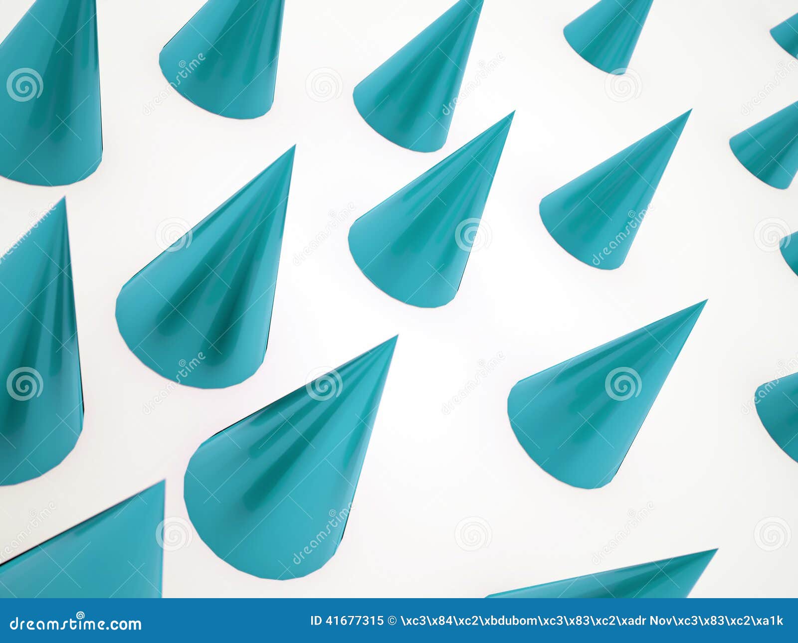 Abstract Blue Cones on White Stock Illustration - Illustration of ...