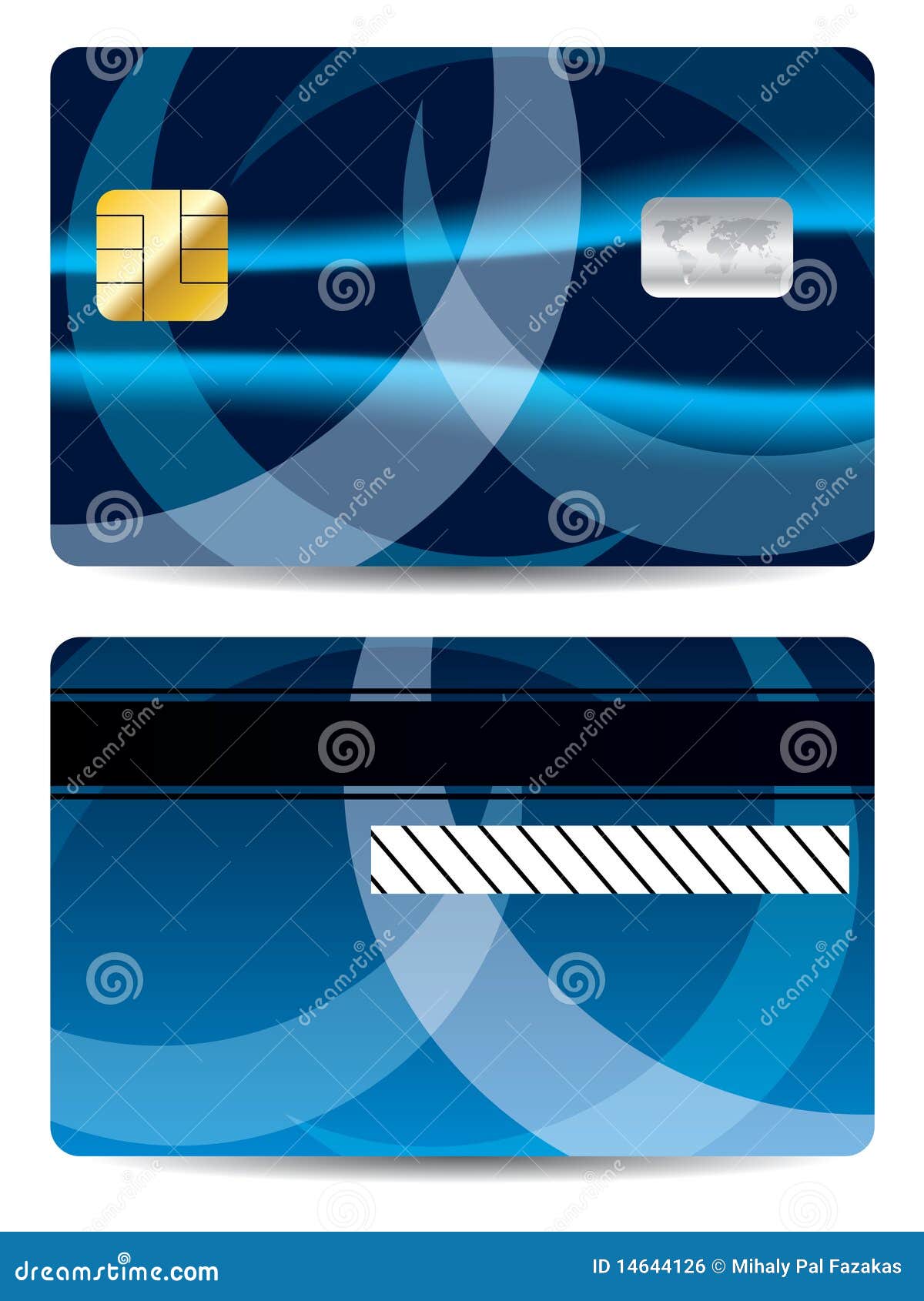 Abstract blue credit card stock vector. Illustration of shopping - 14644126