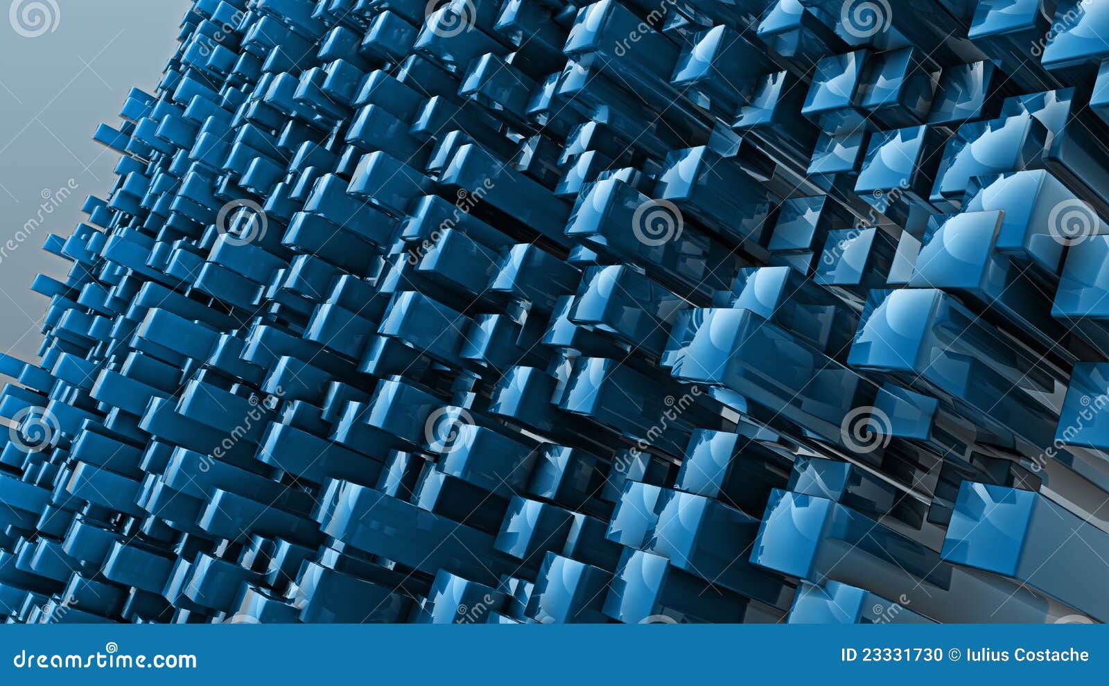 Abstract Blue Cubes Background Stock Illustration - Illustration of ...