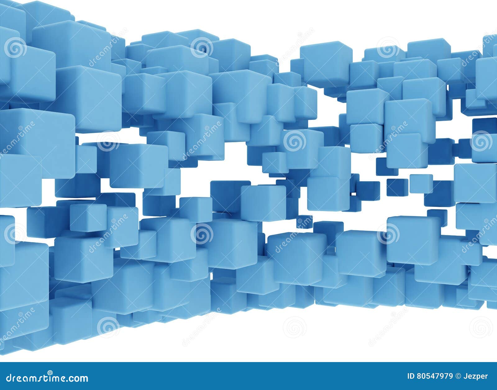 Abstract Blue Cubes Background Stock Illustration - Illustration of ...