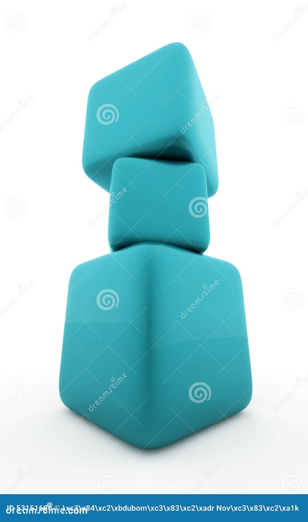 Abstract Blue Cubes Background Rendered Stock Illustration ...