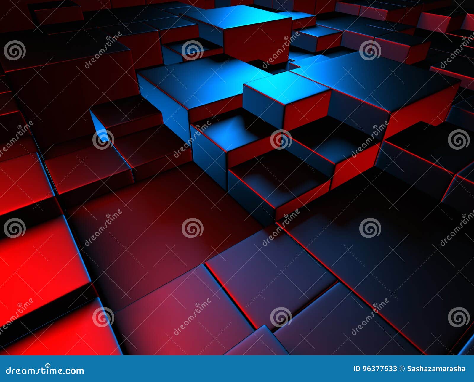Abstract Blue Cubes Background Wallpaper Stock Illustration ...
