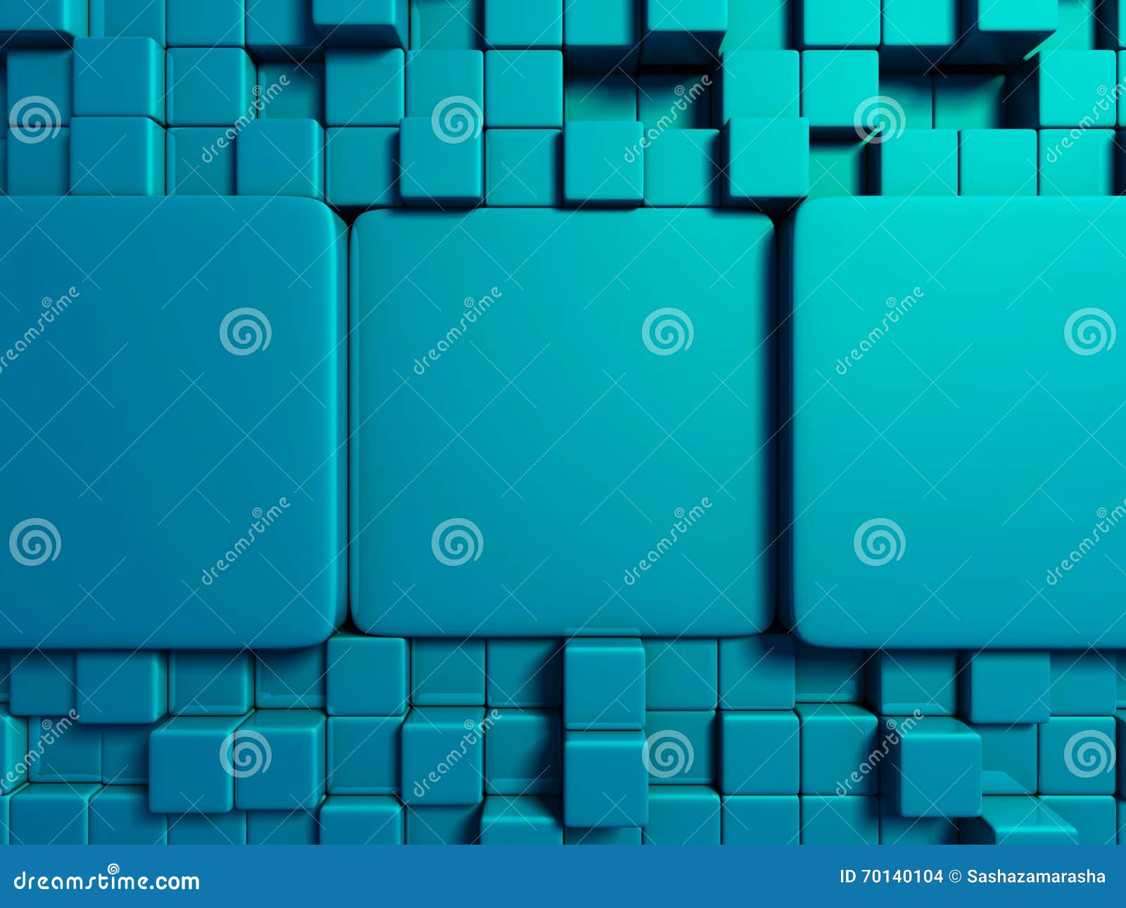 Abstract Blue Cubes Design Background Stock Photo - Image of ...