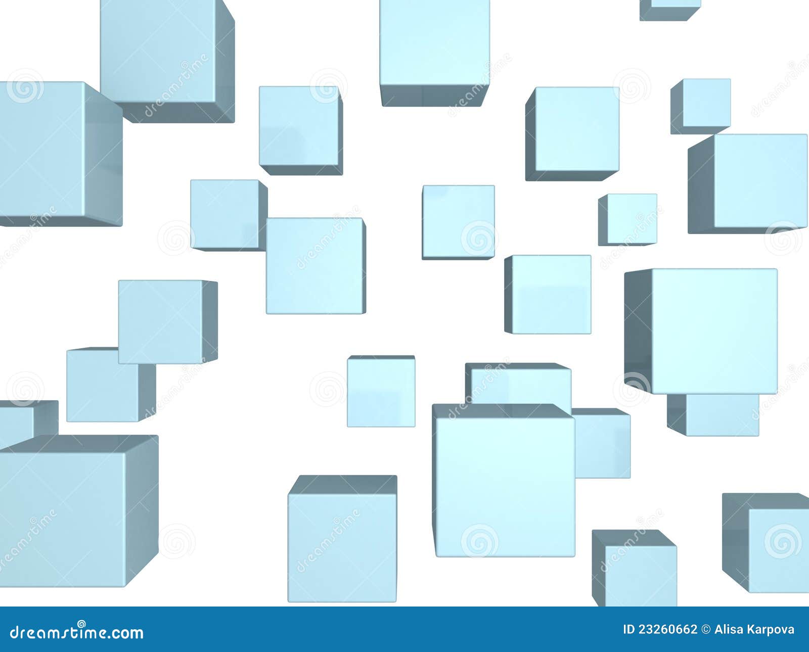 Abstract Blue Cubes Stylish Background Stock Illustration ...