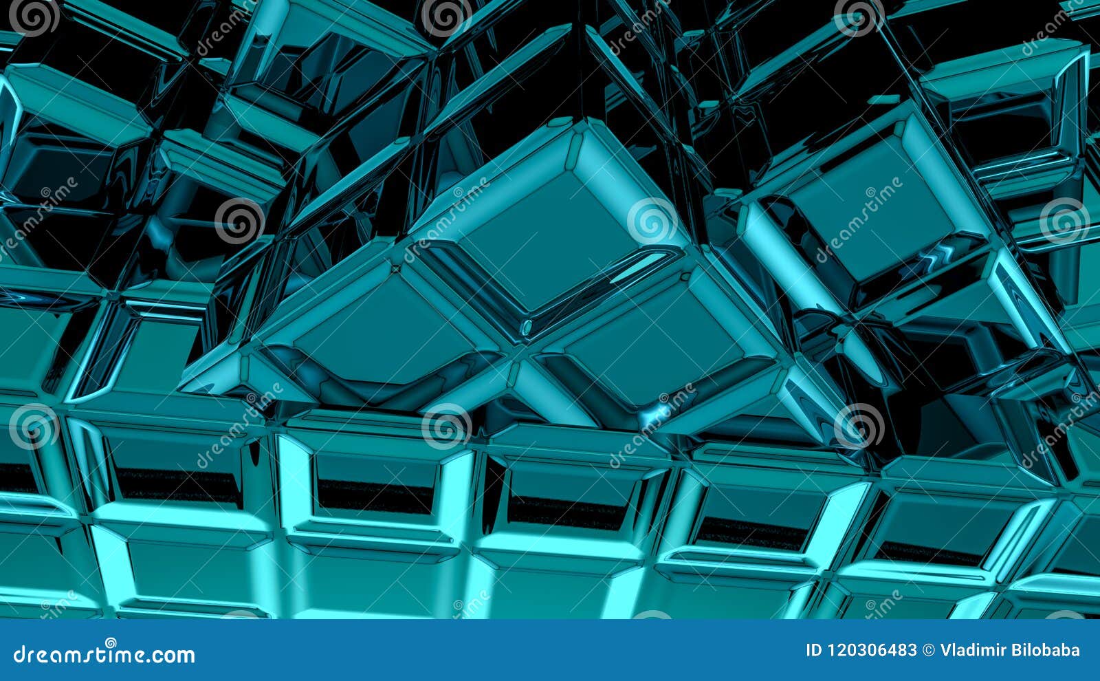 Abstract Blue Background 3d Rendering Stock Illustration - Illustration ...