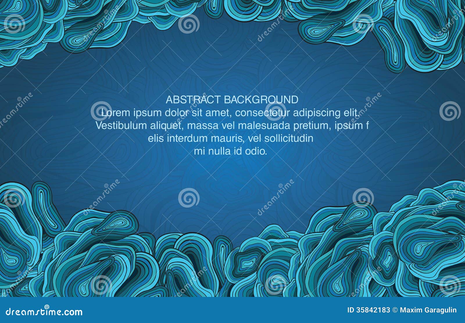 Abstract Blue Curve Design Template. Vector Stock Vector - Illustration ...