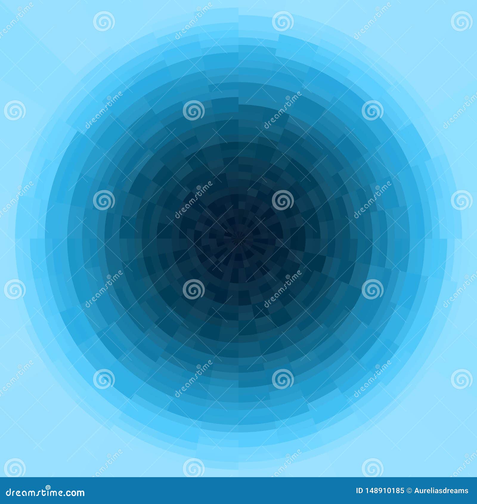 Abstract Blue and Cyan Radial Gradient Background. Texture with ...