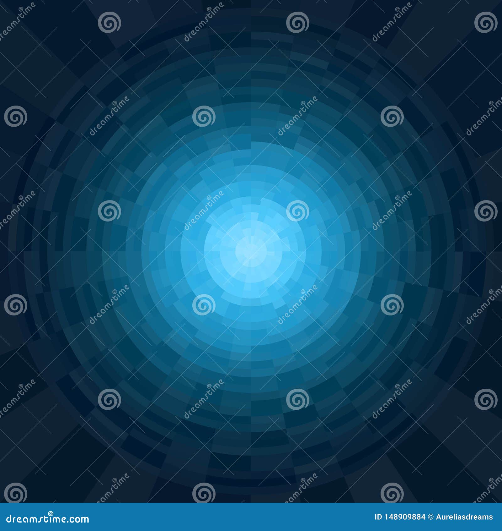 Abstract Blue and Cyan Radial Gradient Background. Texture with ...