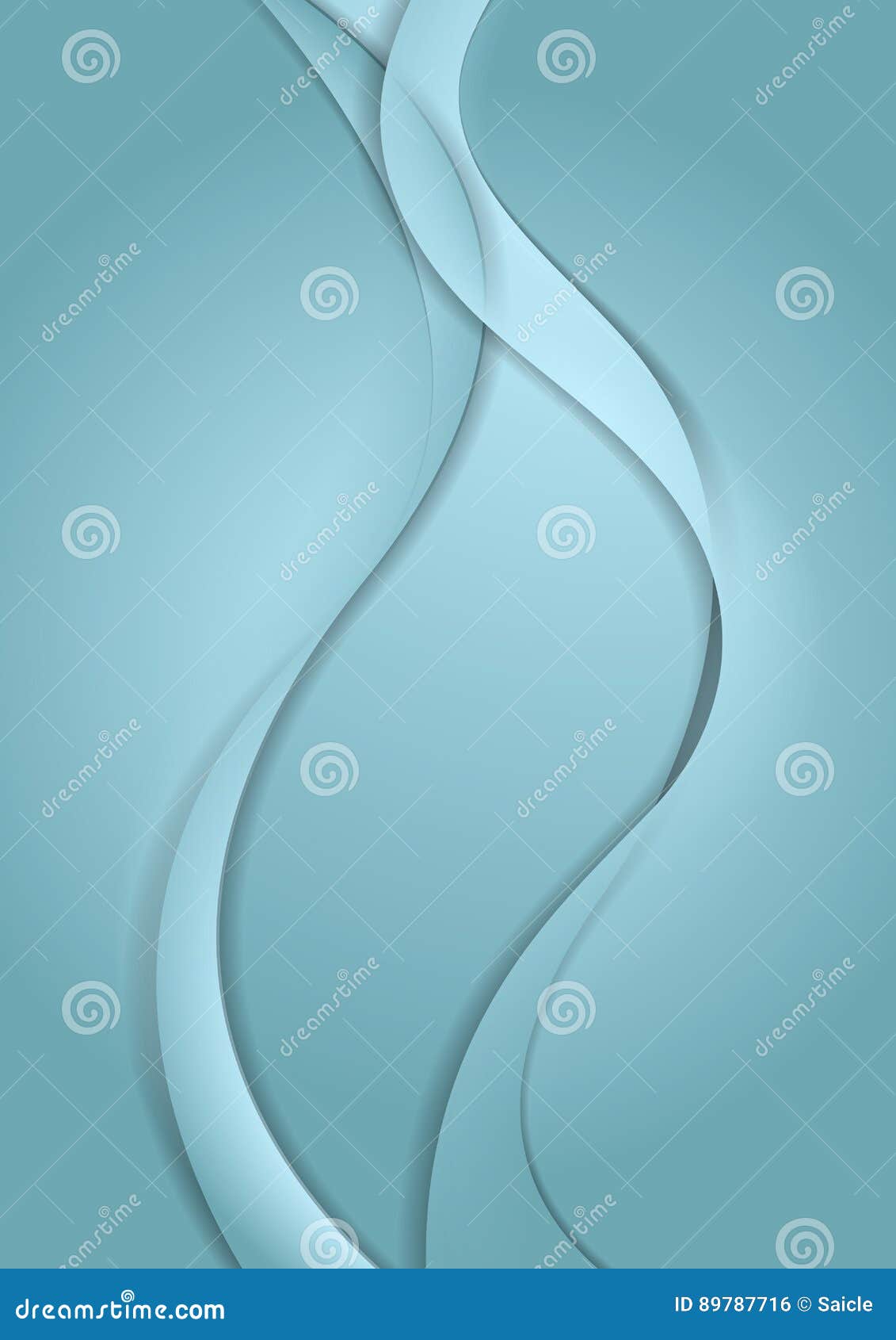 Abstract Blue Cyan Vector Wavy Background Stock Vector - Illustration ...