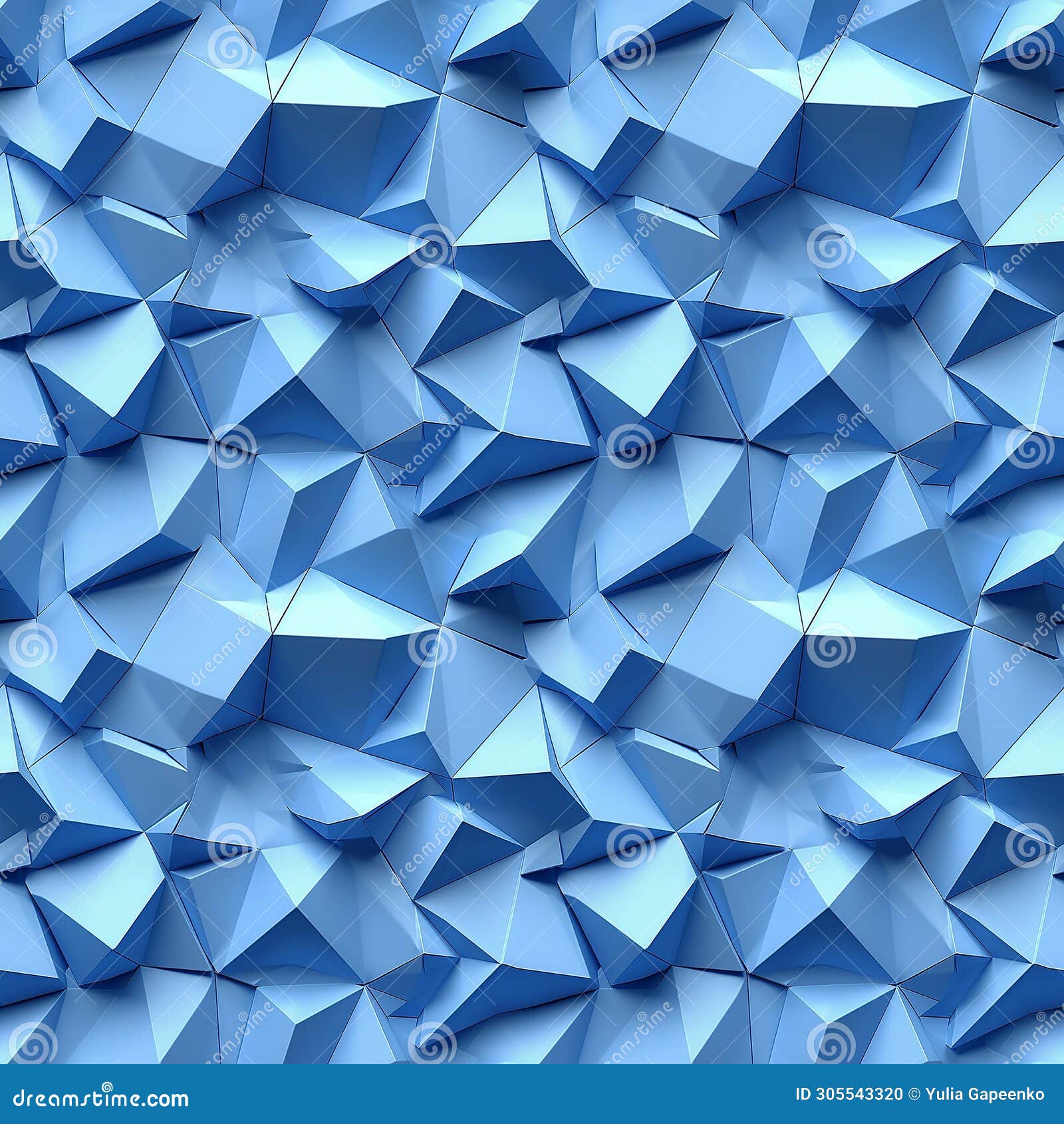 Abstract Blue 3d Geometric Background Stock Photo - Image of generative ...
