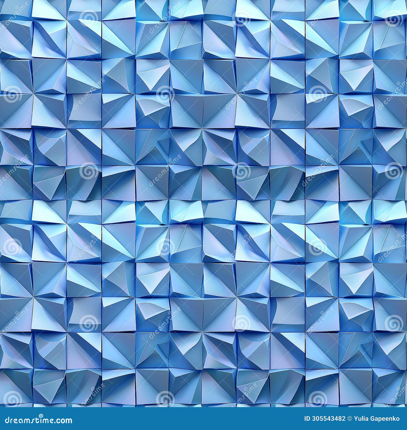 Abstract Blue 3d Geometric Background Stock Photo - Image of metal ...