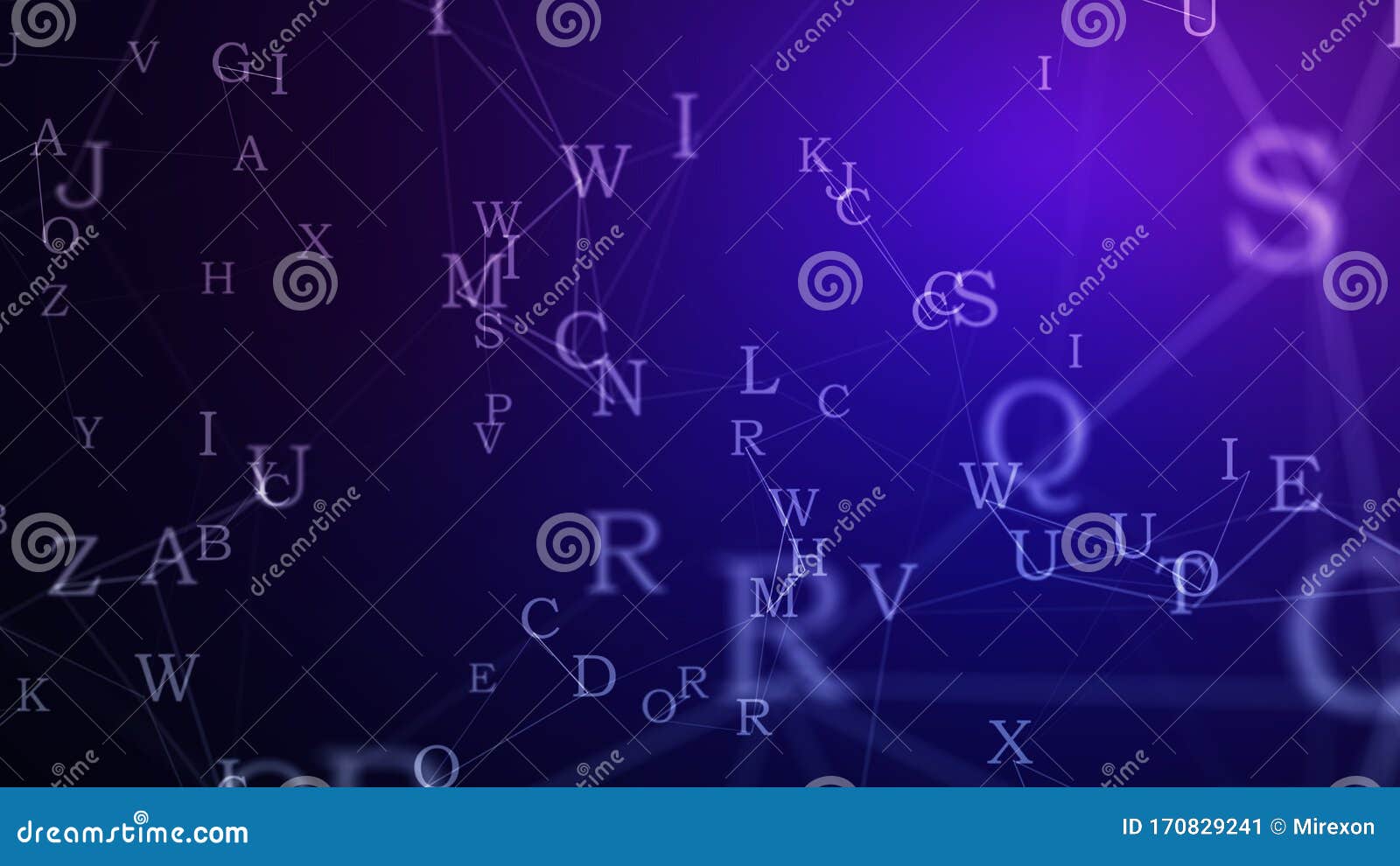 Abstract Blue 3D Letters Background. 3d Illustration Stock Illustration ...