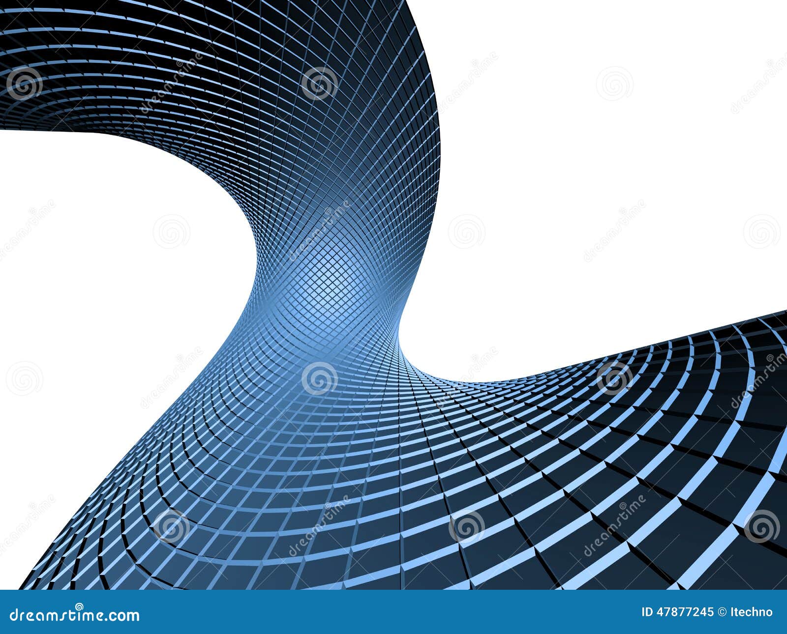 Abstract blue 3d object stock illustration. Illustration of ...