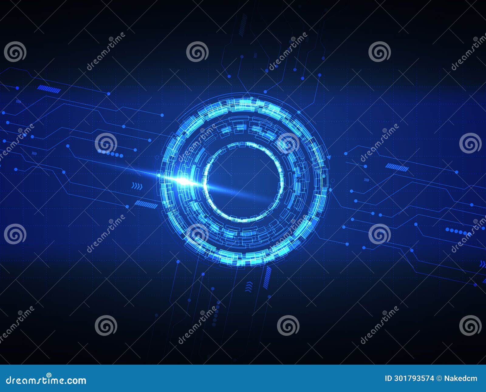 Abstract Blue Data Future Futuristic Circuit Technology Background ...