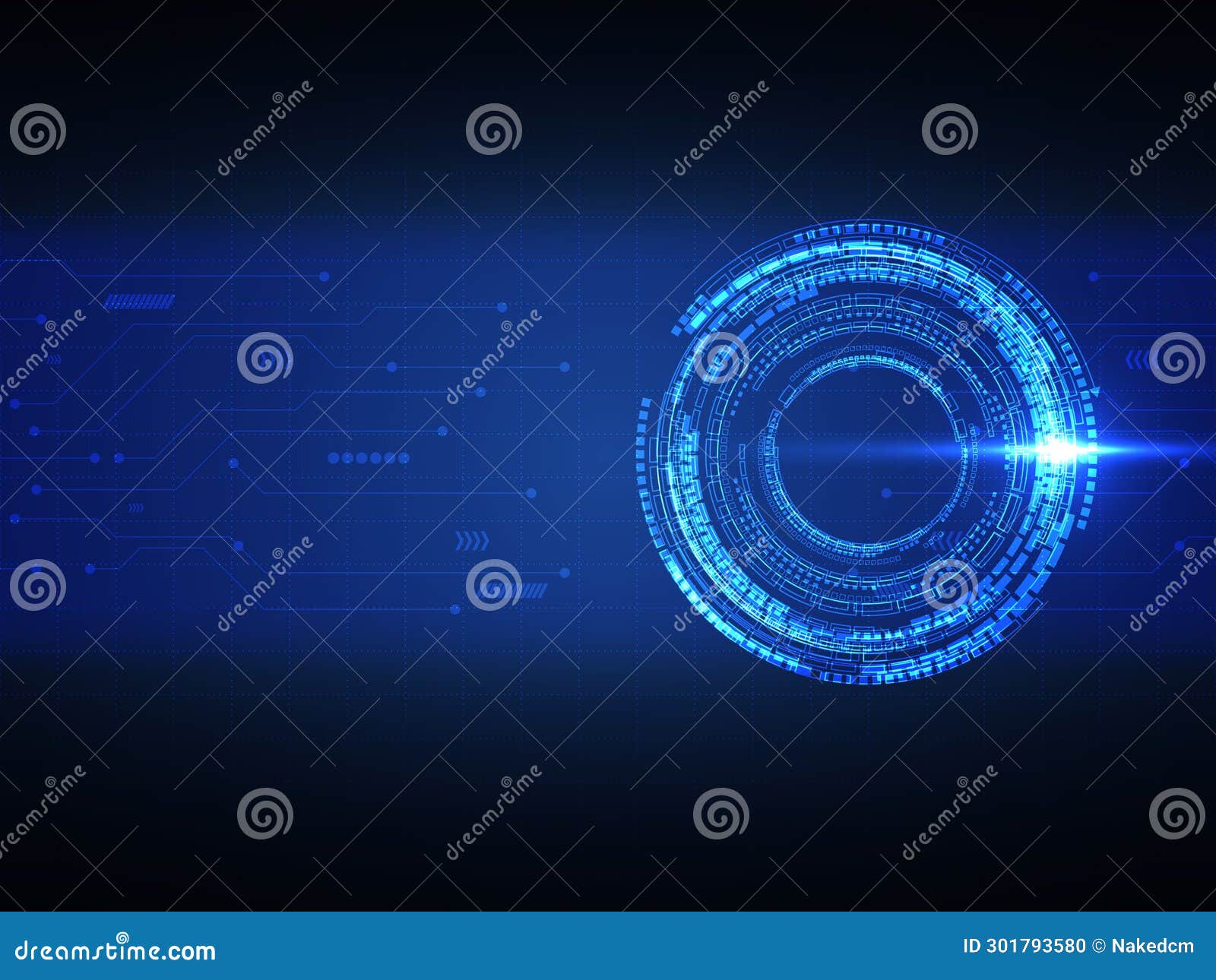 Abstract Blue Data Future Futuristic Circuit Technology Background ...