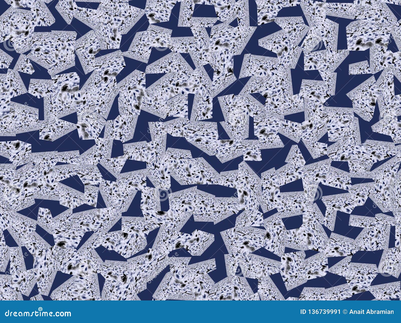 Abstract Blue Decorative Geometric Distorted, Zigzag Pattern Surface ...