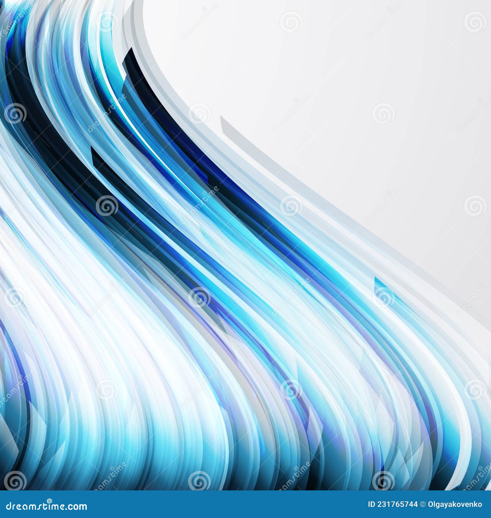 Abstract Blue Design Elements on a Light Background Stock Vector ...