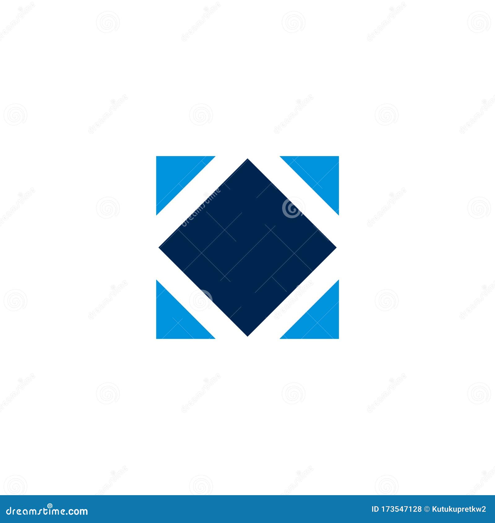 Abstract Blue Diamond Pattern Logo Template Illustration Design. Vector ...