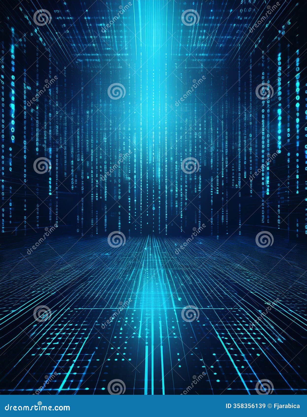 Abstract Blue Digital Background Stock Illustration - Illustration of ...